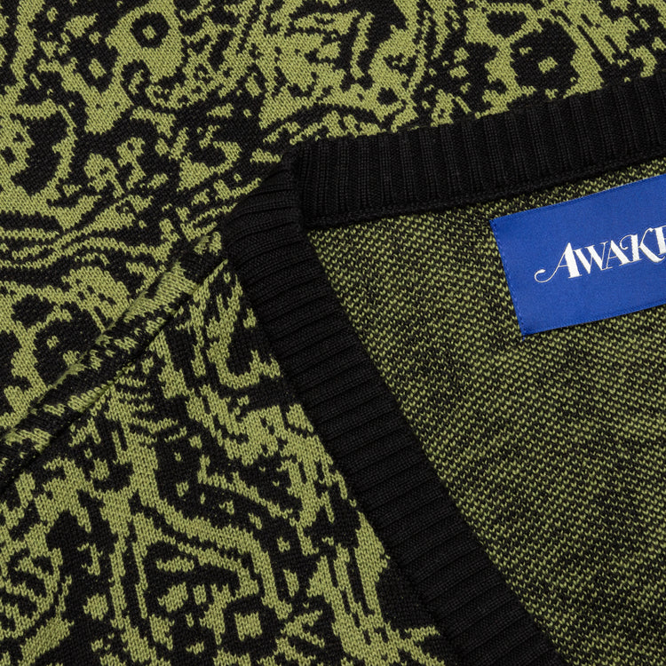 Awake Paisley Cardigan - Black – Feature