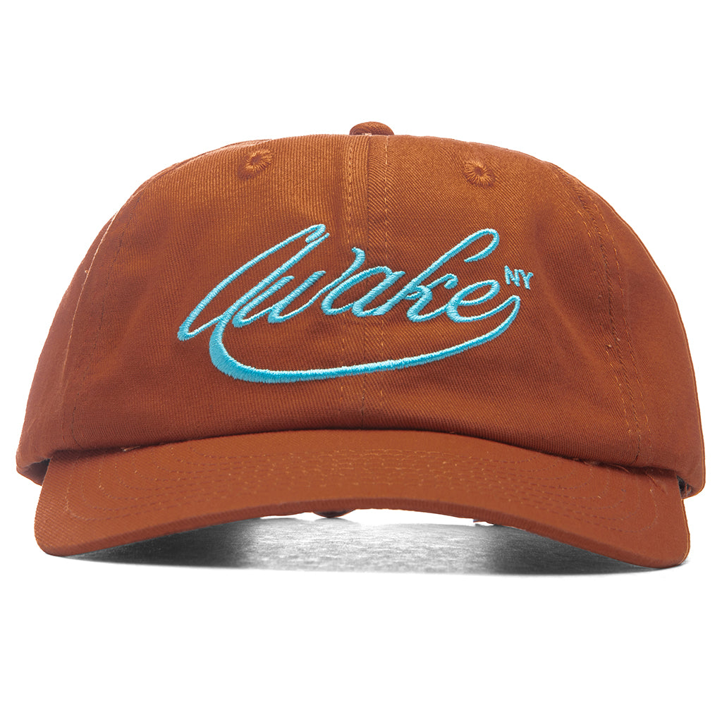 Awake Script Logo 6-Panel Hat - Rust – Feature