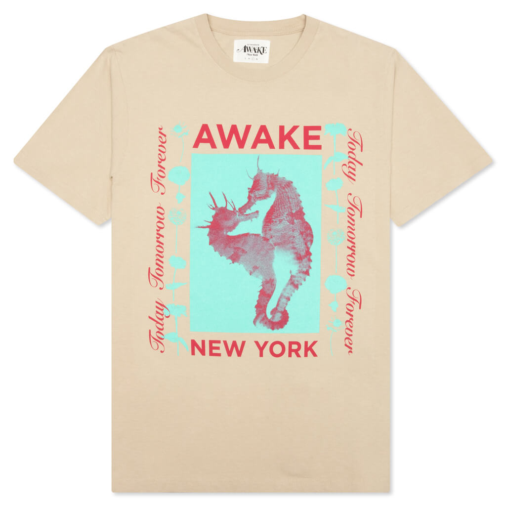 Awake Seahorse Tee - Khaki – Feature