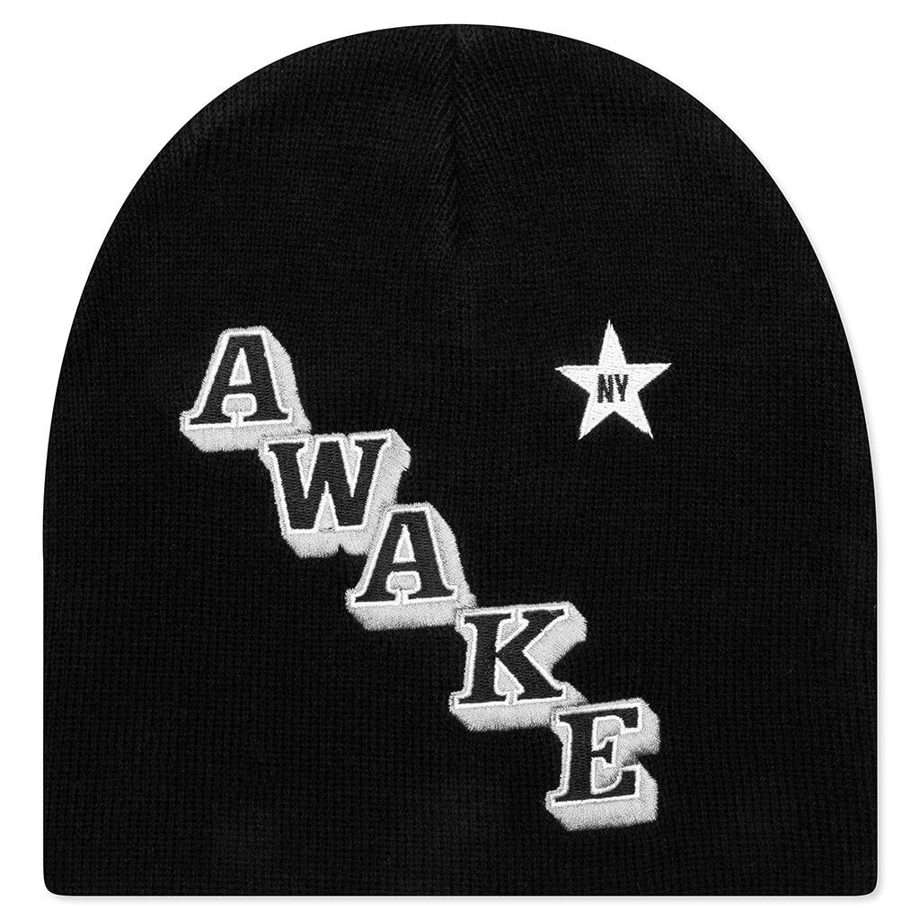 Awake Stacked Logo Beanie - Black – Feature