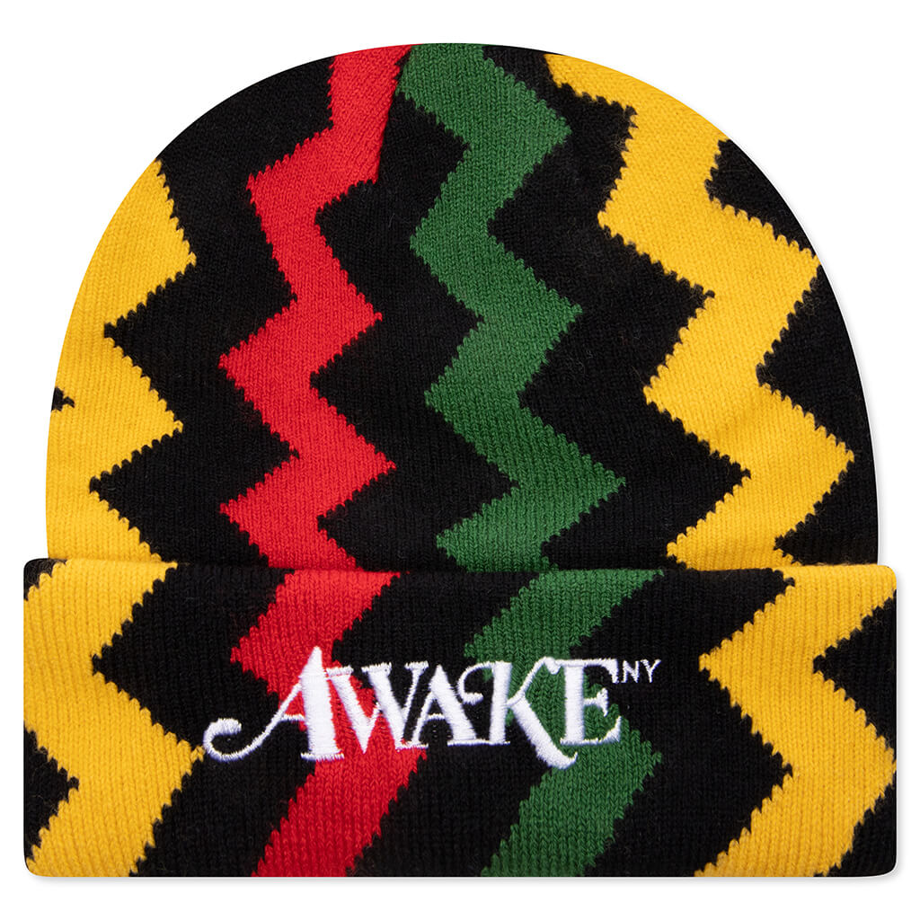 Awake Zig Zag Beanie - Black – Feature