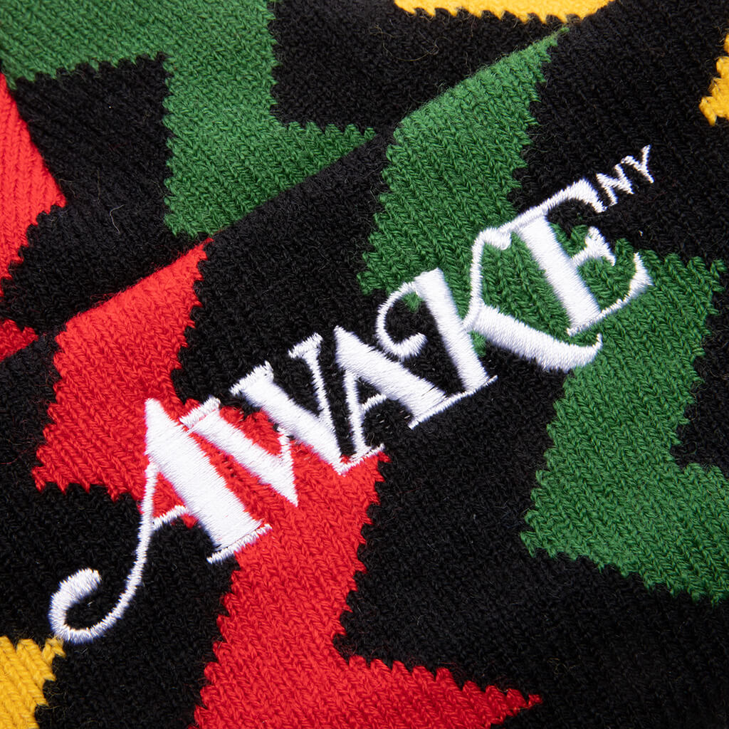 Awake Zig Zag Beanie - Black – Feature