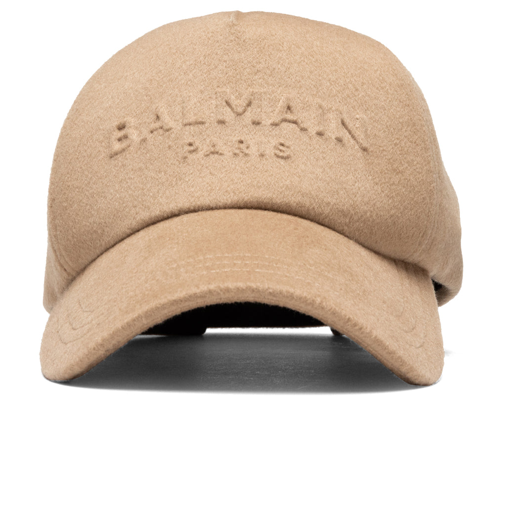 Embossed Wool & Cashmere Cap - Beige – Feature