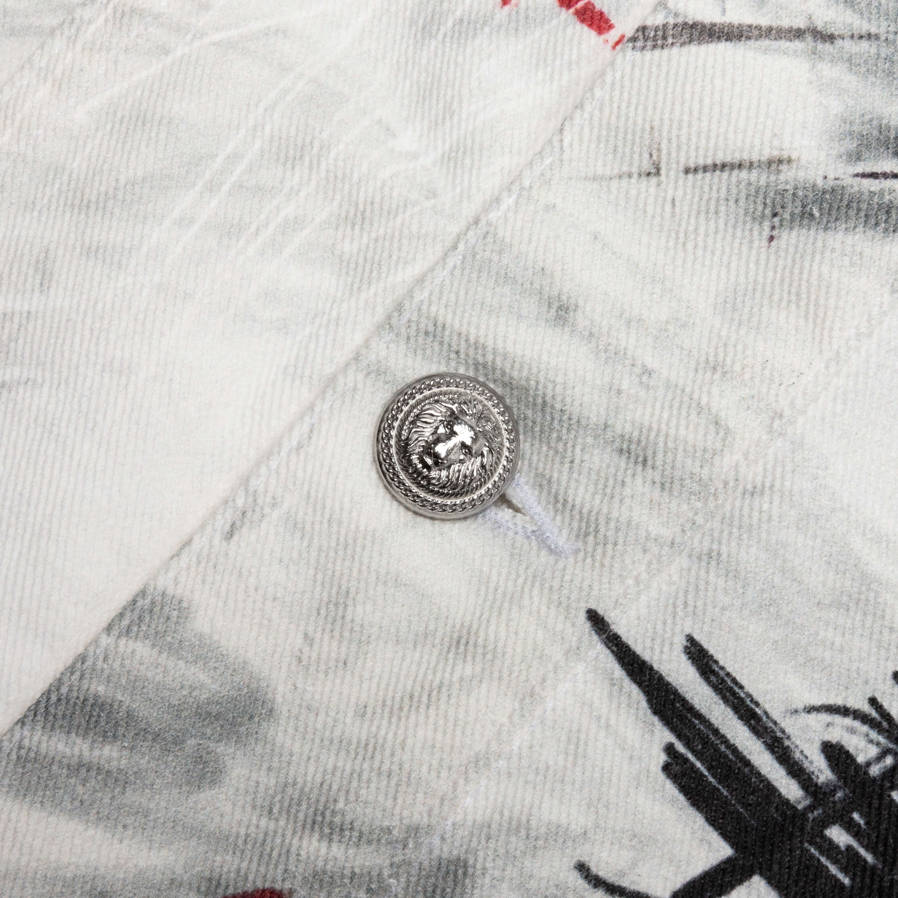 Oversize Graffiti Denim Jacket - Blanc – Feature