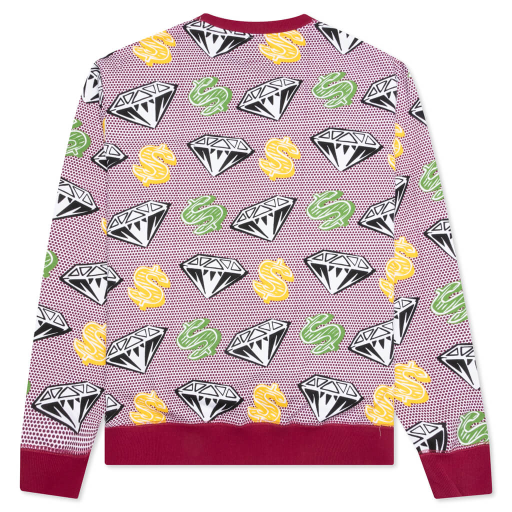 Billlionaire Boys Club BB Diamond Dollar Crew - Bleach White – Feature