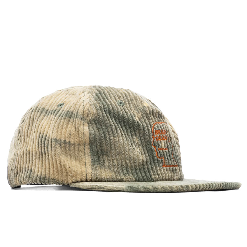 Bleached Cord Logo Head Hat - Green – Feature