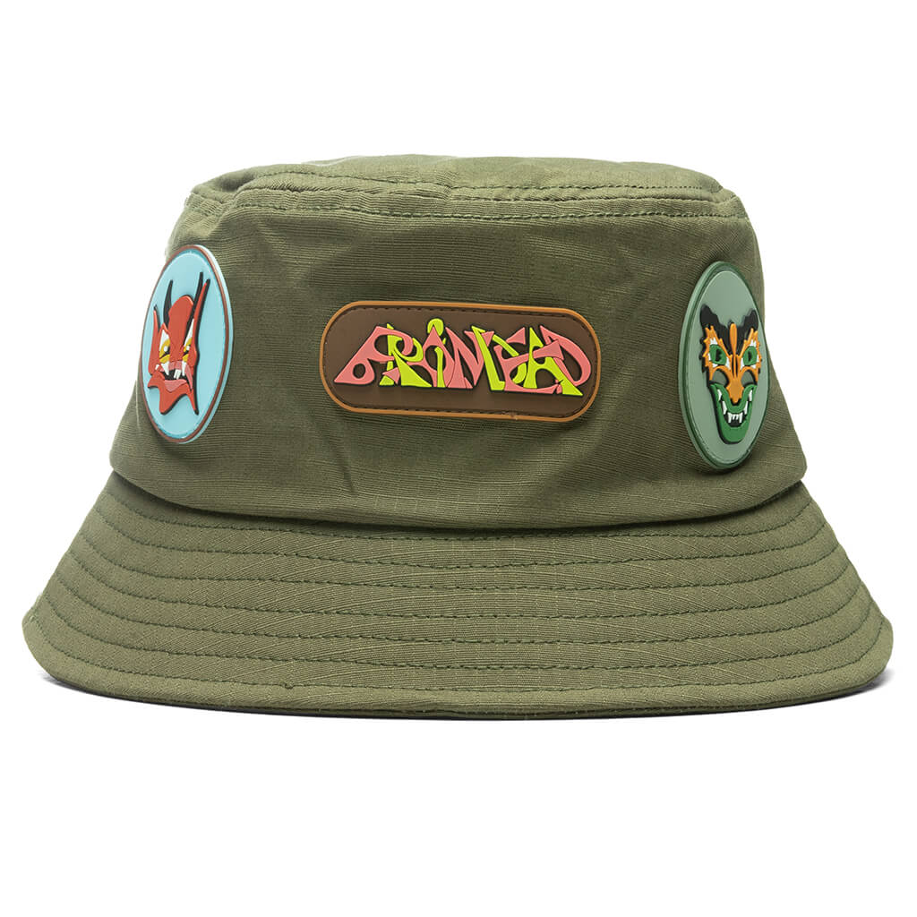 Metal Bucket Hat - Olive – Feature
