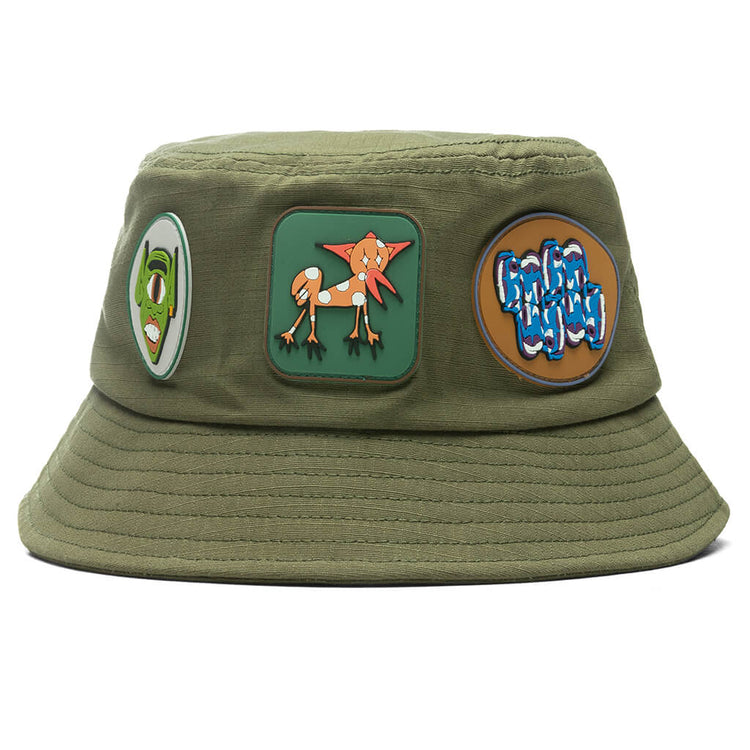 Metal Bucket Hat - Olive – Feature