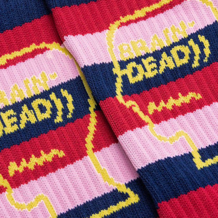 Striped Logo Head Sock - Navy – Feature