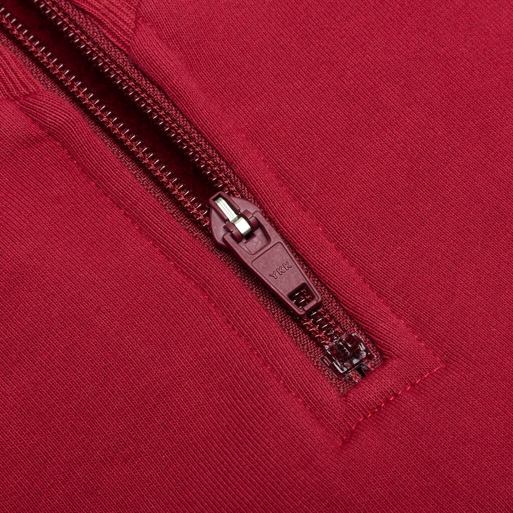 Gastromaniac Overlay Half Zip Fleece - Maroon – Feature