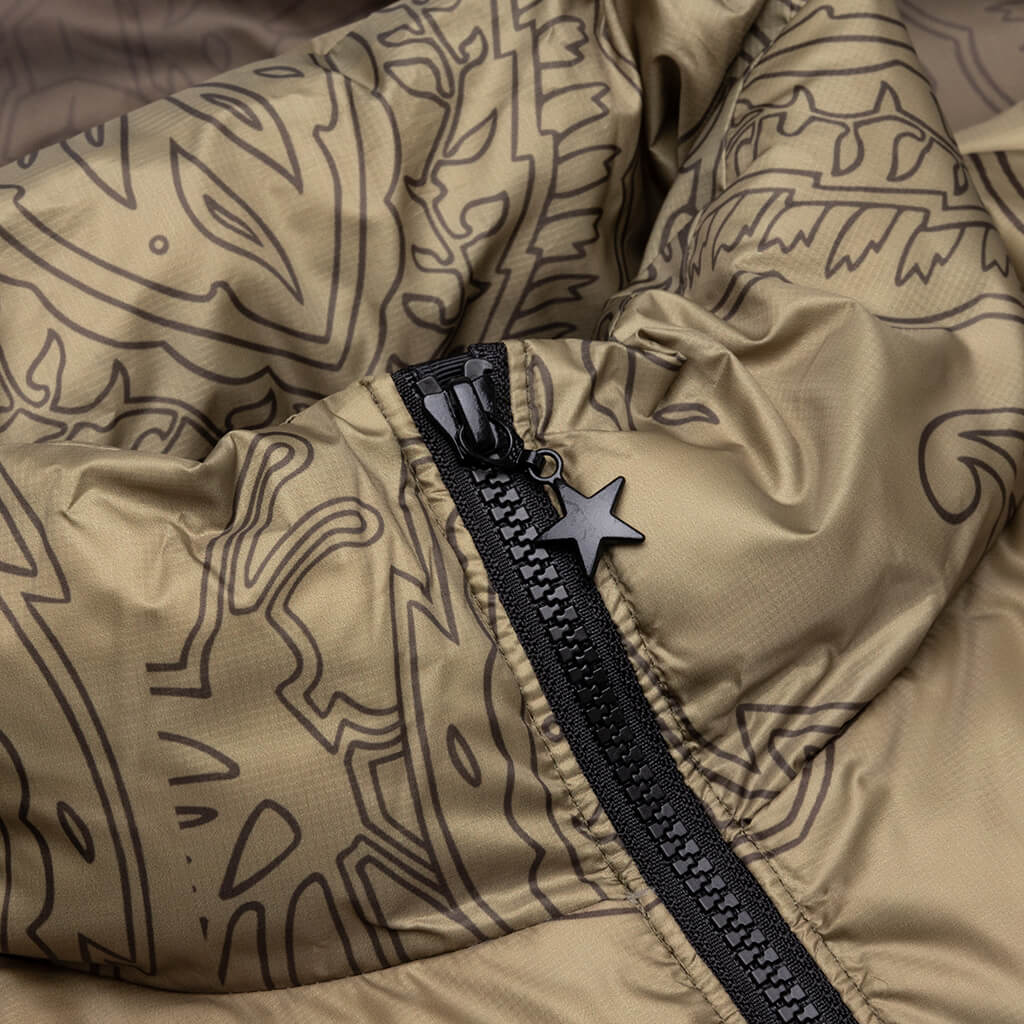 Felt x Bricks & Wood Paisley Butterfly Puffer - Olive – Feature