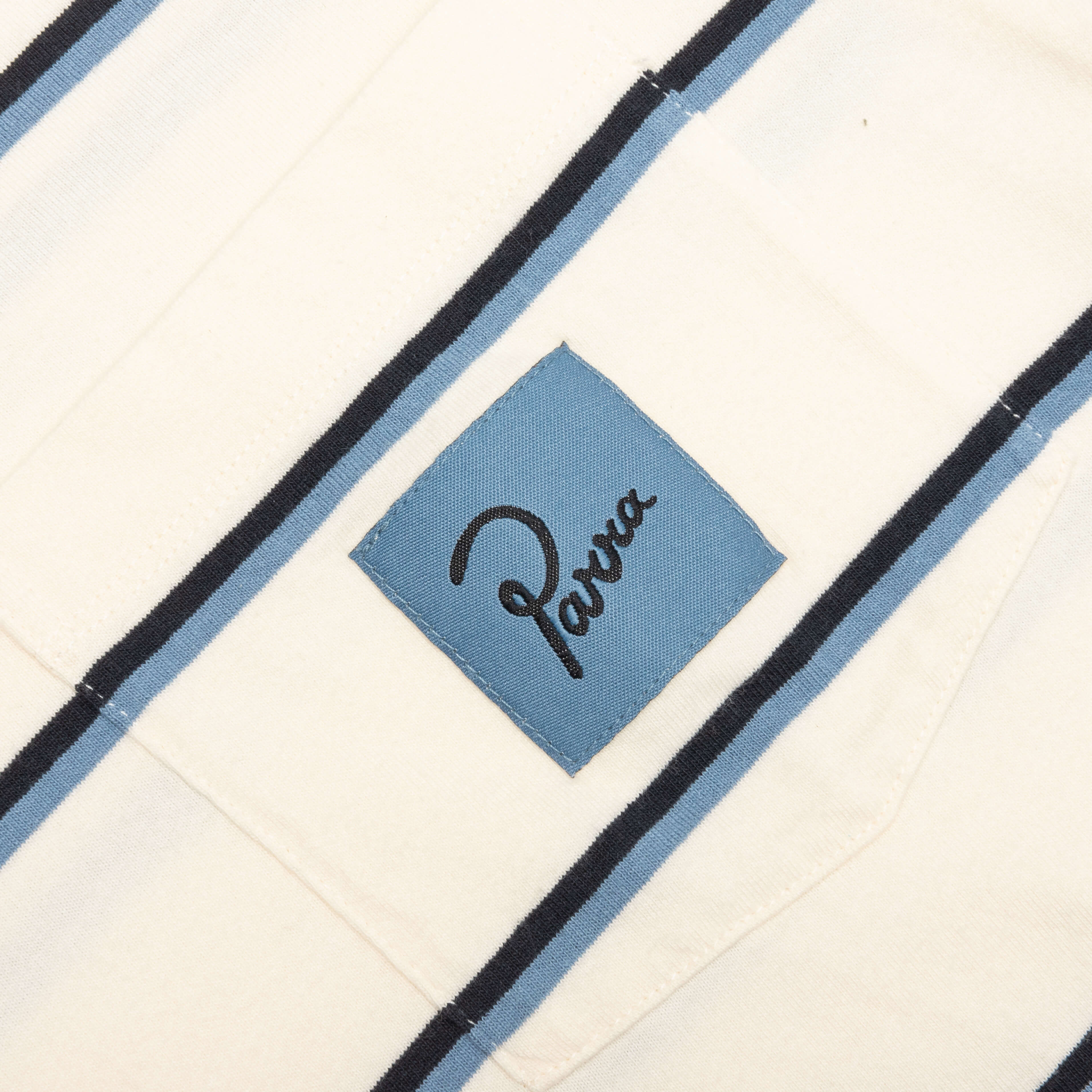 Striper Pocket Logo T-Shirt - Dusty Blue – Feature