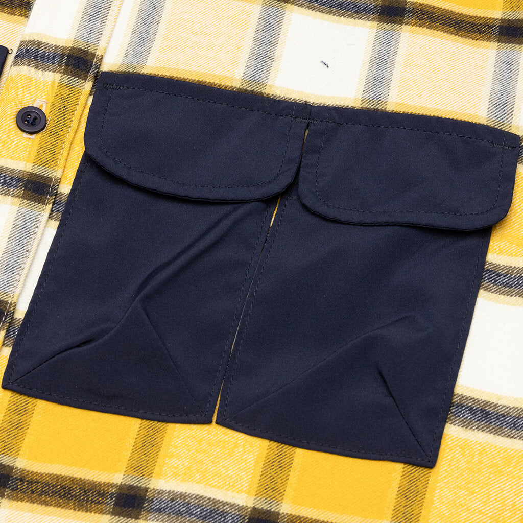 Janis Button Up - Plaid Mustard – Feature