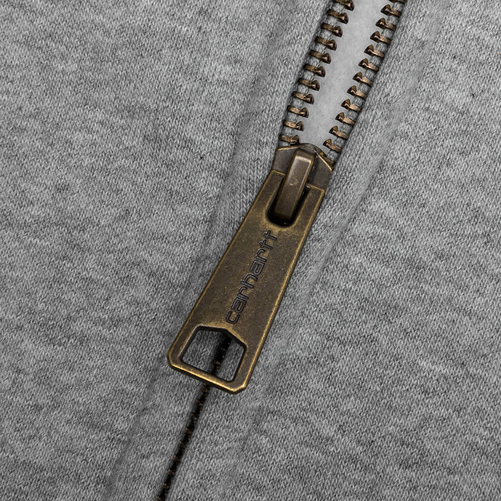 Hooded Chase Jacket - Grey Heather/Gold – Feature