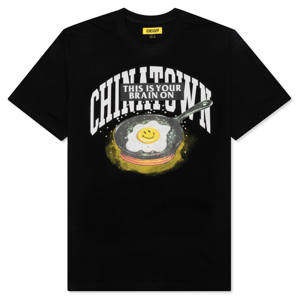 Chinatown Smiley Brain Fried Tee - Black – Feature