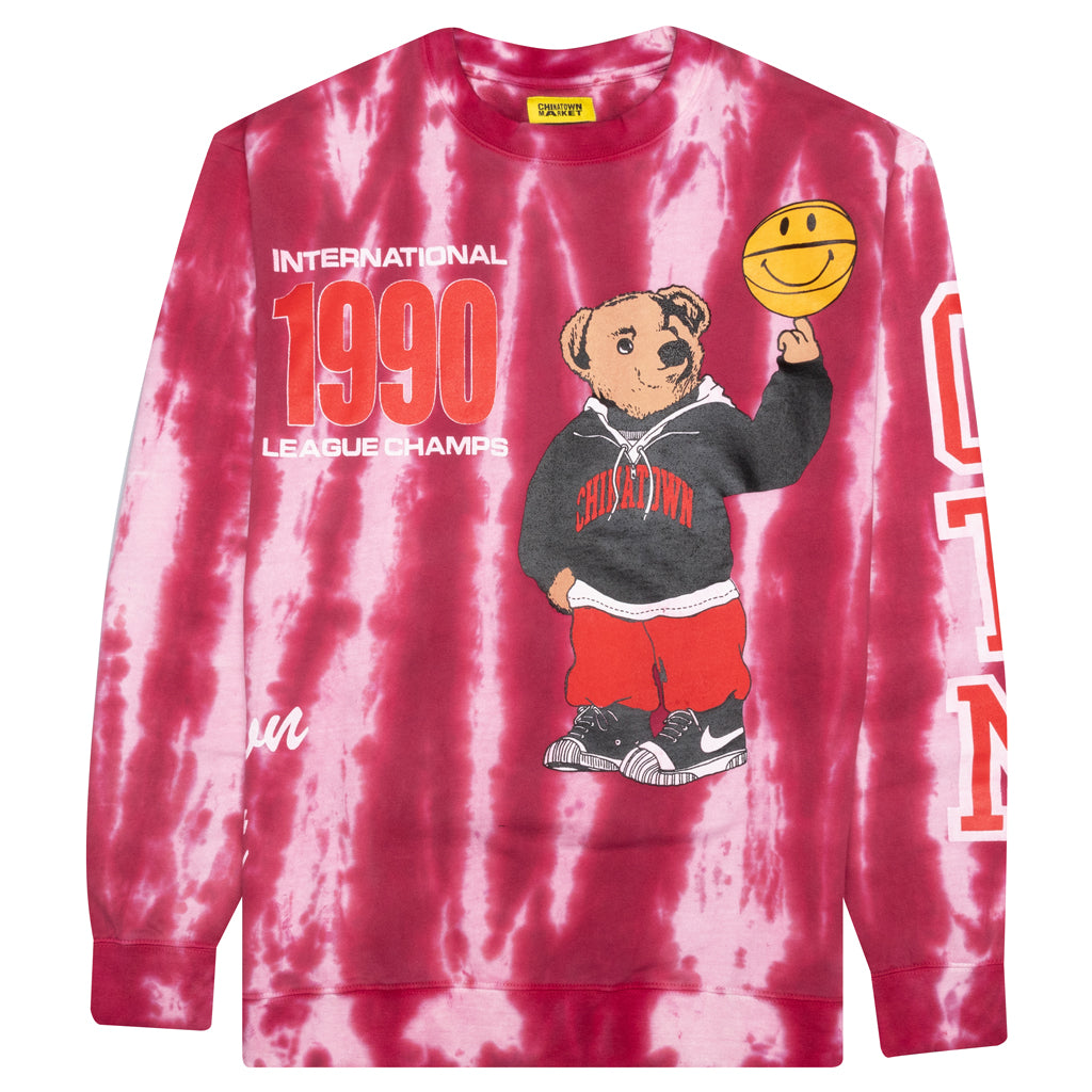 Chinatown Smiley Champion Varsity Bear Crewneck - Red – Feature