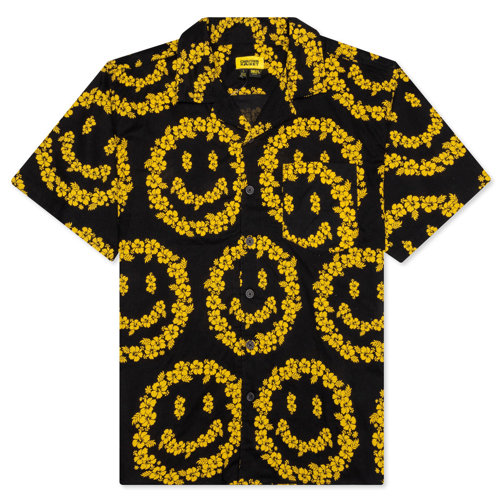 Chinatown Smiley Floral Shirt - Black – Feature