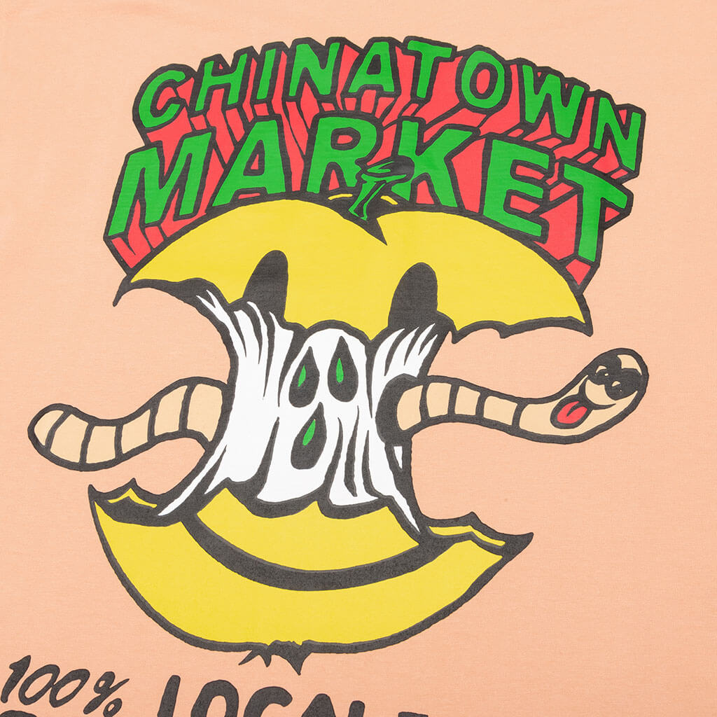 Chinatown Smiley Local Produce Apple Tee - Peach – Feature
