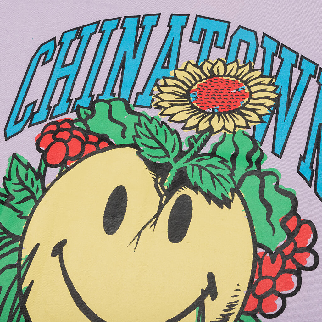 Chinatown Smiley Planter T-Shirt - Purple – Feature