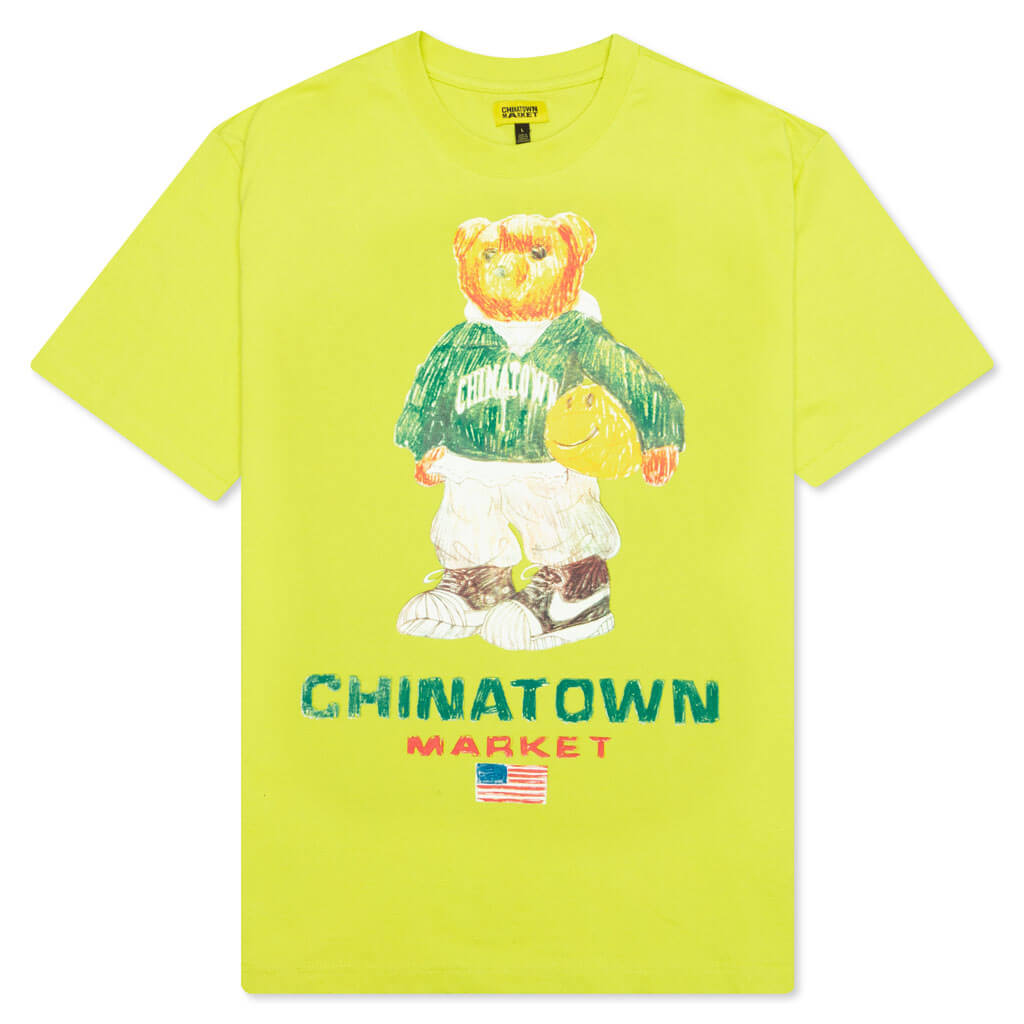 Chinatown Smiley Sketch Basketball Bear Tee - Yellow – Feature