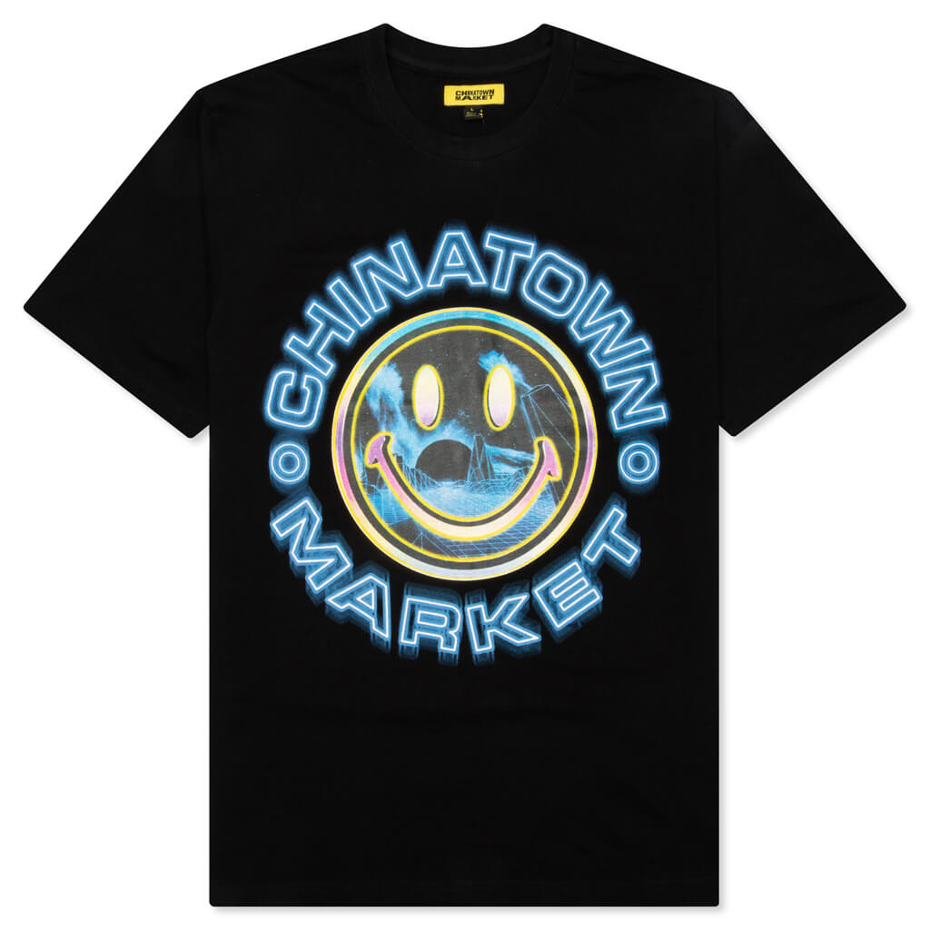 Chinatown Smiley Vapor Wave T-Shirt - Black – Feature