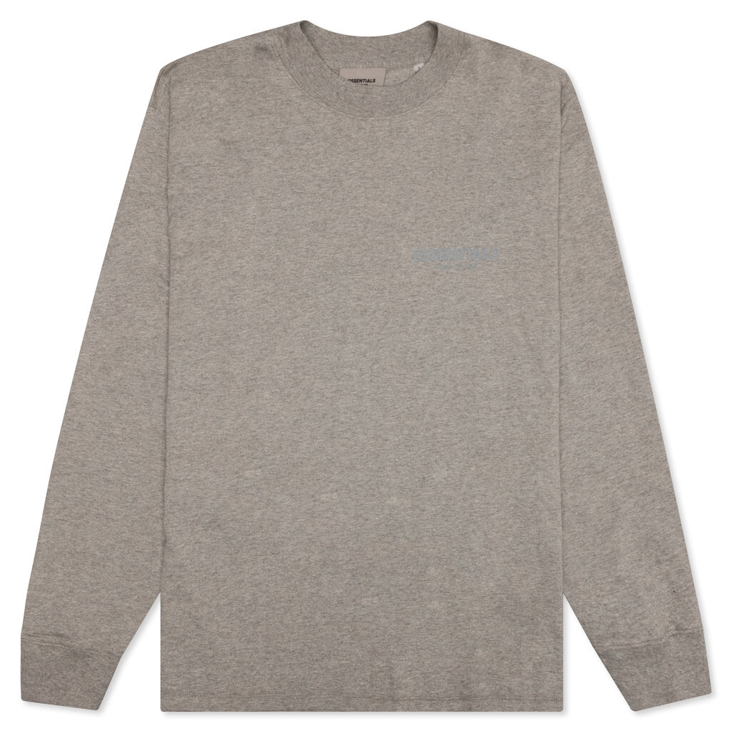 Essentials L/S Tee - Dark Heather Oatmeal – Feature