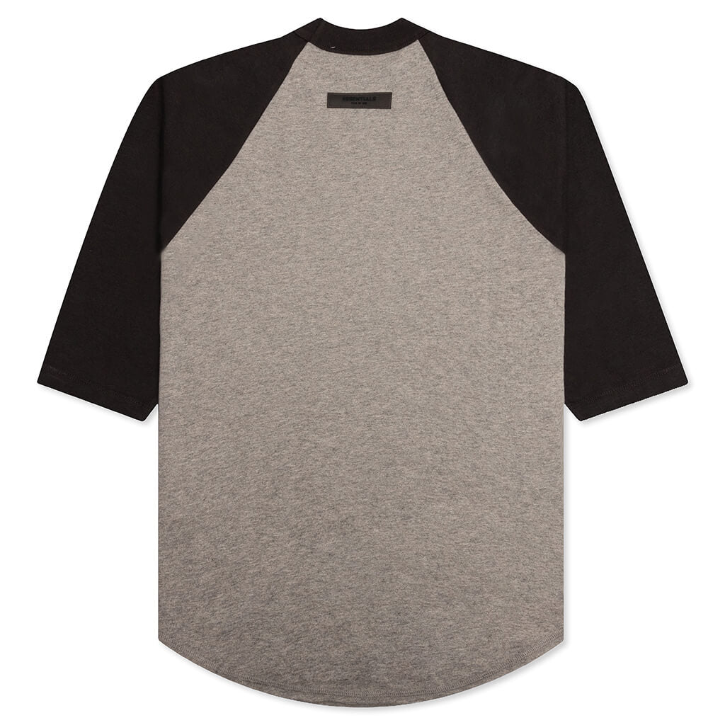Essentials Kid's 3/4 Sleeve Baseball Tee - Dark Oatmeal – Feature