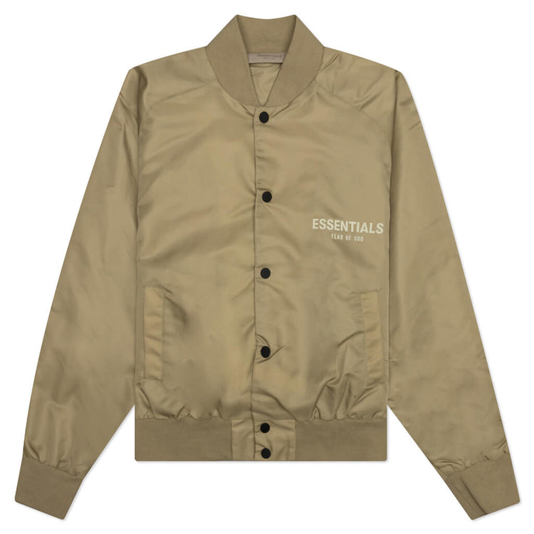 Essentials Kid's Baseball Jacket - Oak – Feature