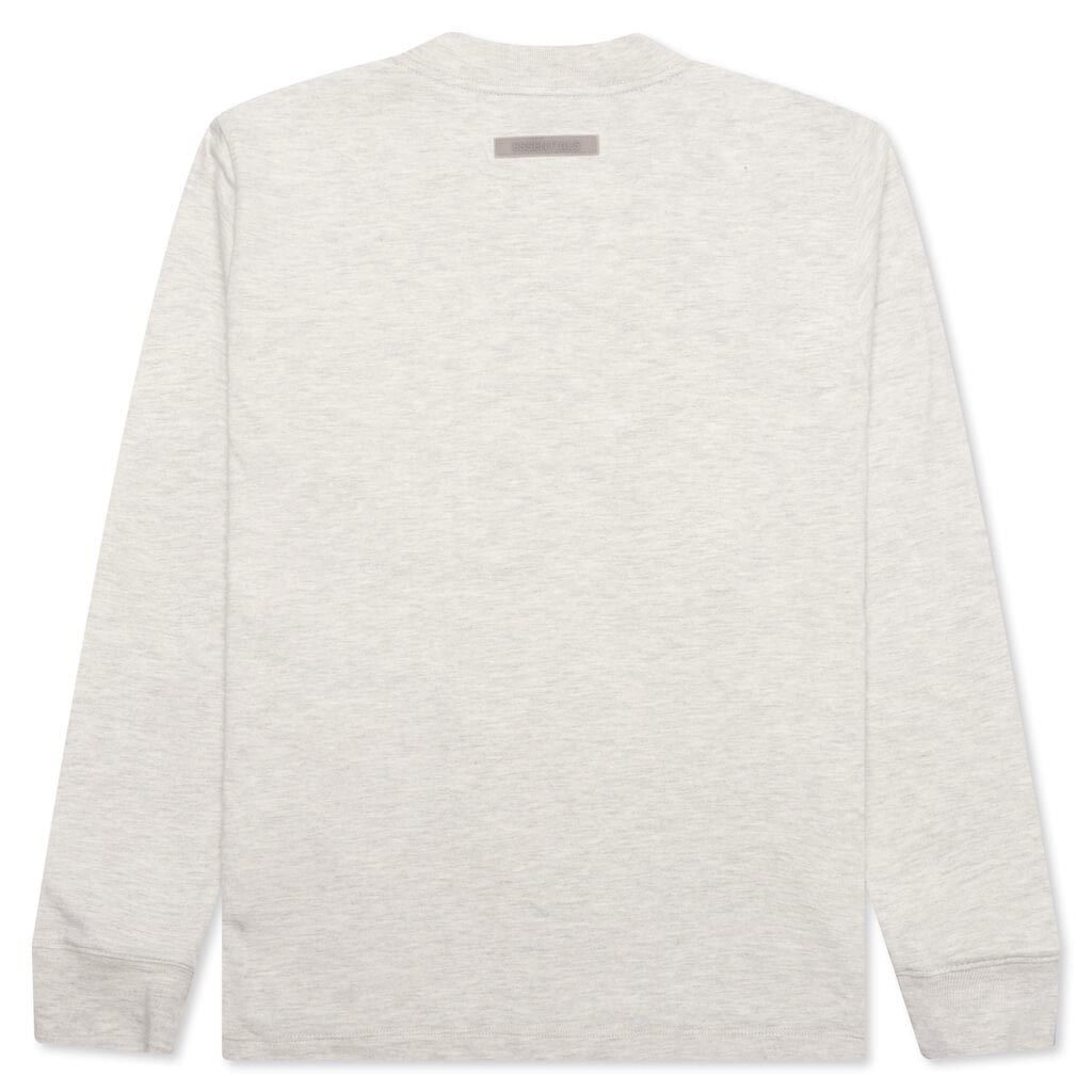 Essentials Kid's L/S Tee - Light Heather Oatmeal – Feature