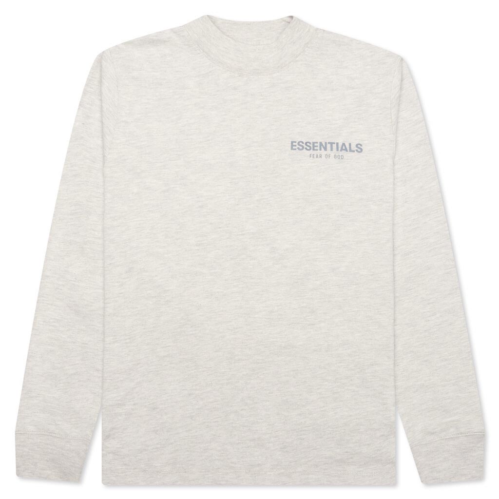Essentials Kid's L/S Tee - Light Heather Oatmeal – Feature