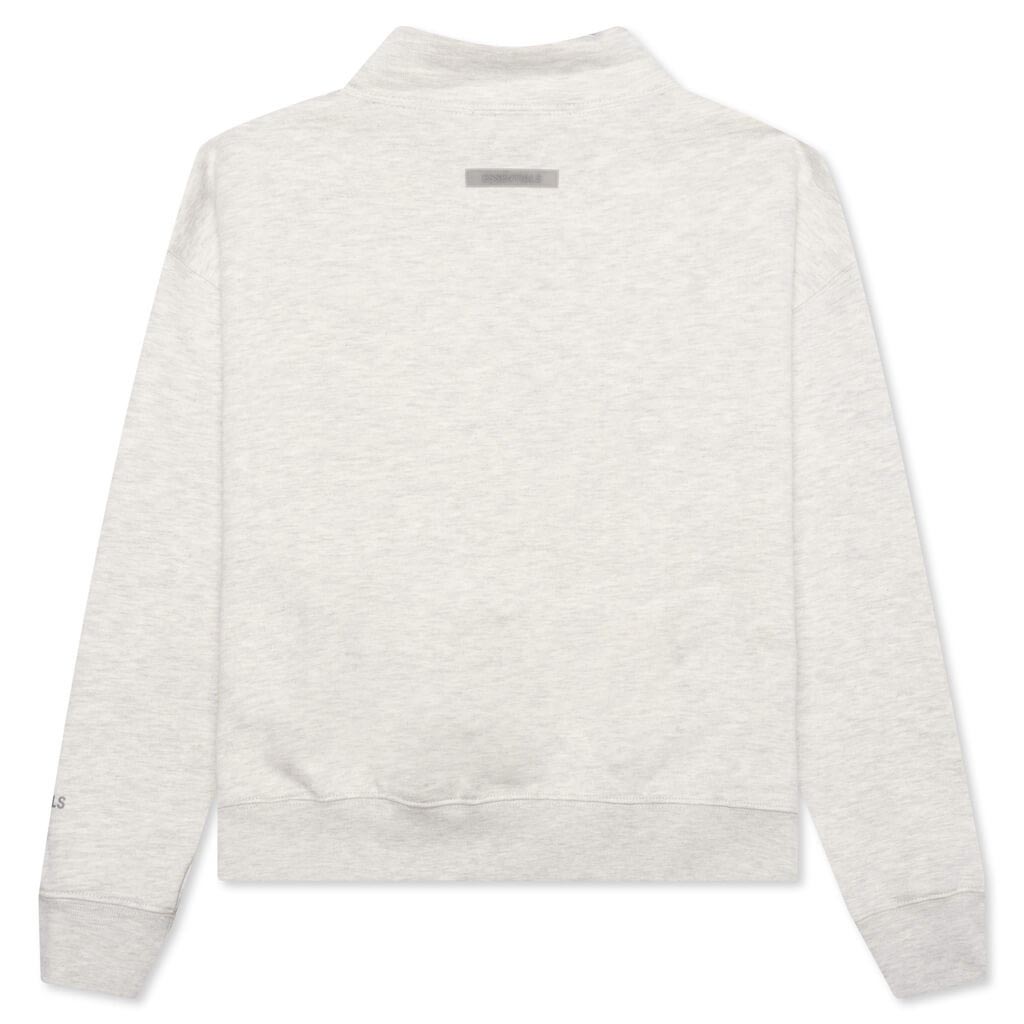 Essentials Kid's Pullover Mockneck - Light Heather Oatmeal – Feature