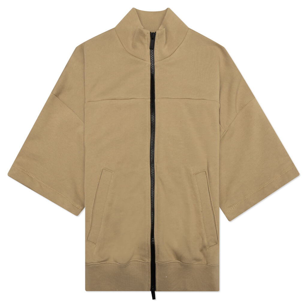 Essentials Kid's S/S Full Zip Jacket - Oak – Feature