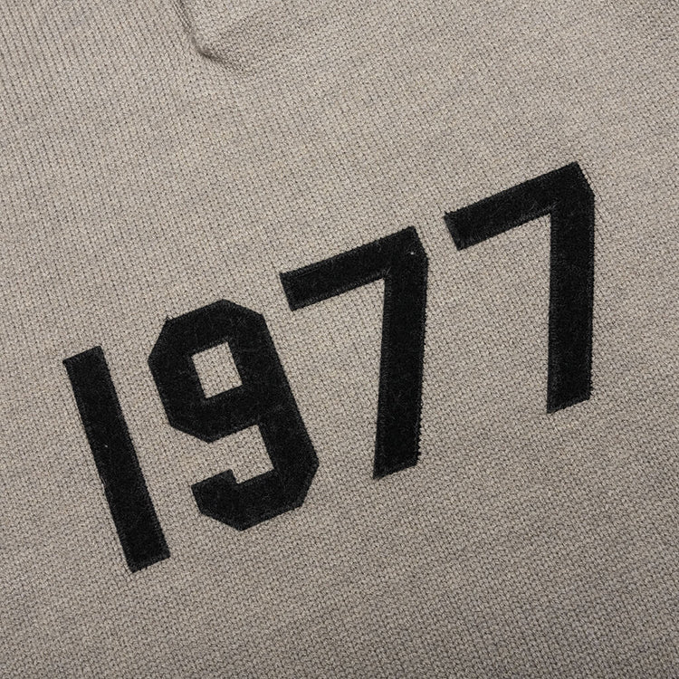 Essentials Knit L/S Polo - Dark Oatmeal – Feature