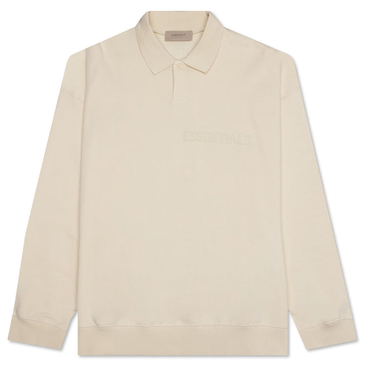 Essentials L/S Polo - Egg Shell – Feature
