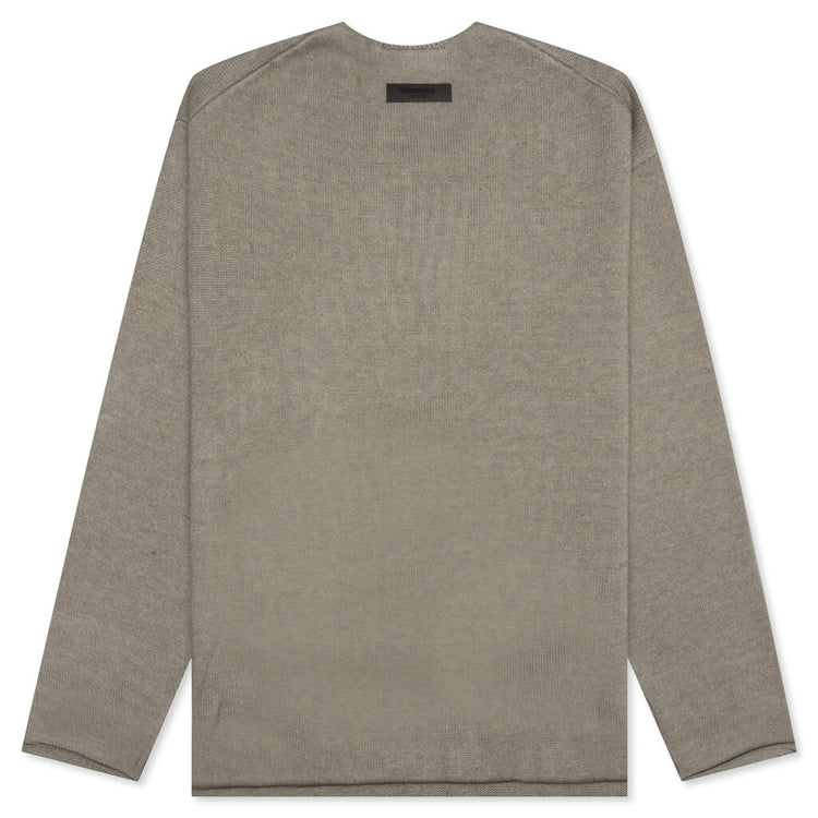 Essentials Raw Edge Sweater - Dark Oatmeal – Feature