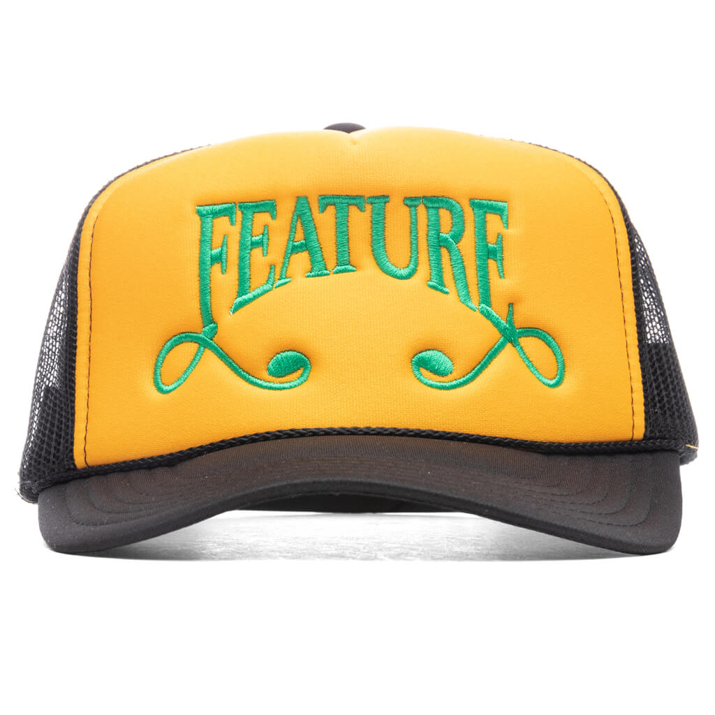 Lucas Trucker Hat - Black/Green – Feature