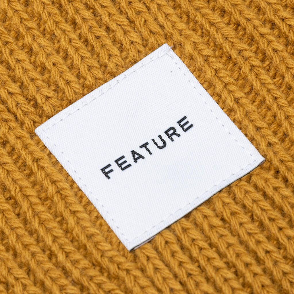 Oversized Beanie - Golden Rod – Feature