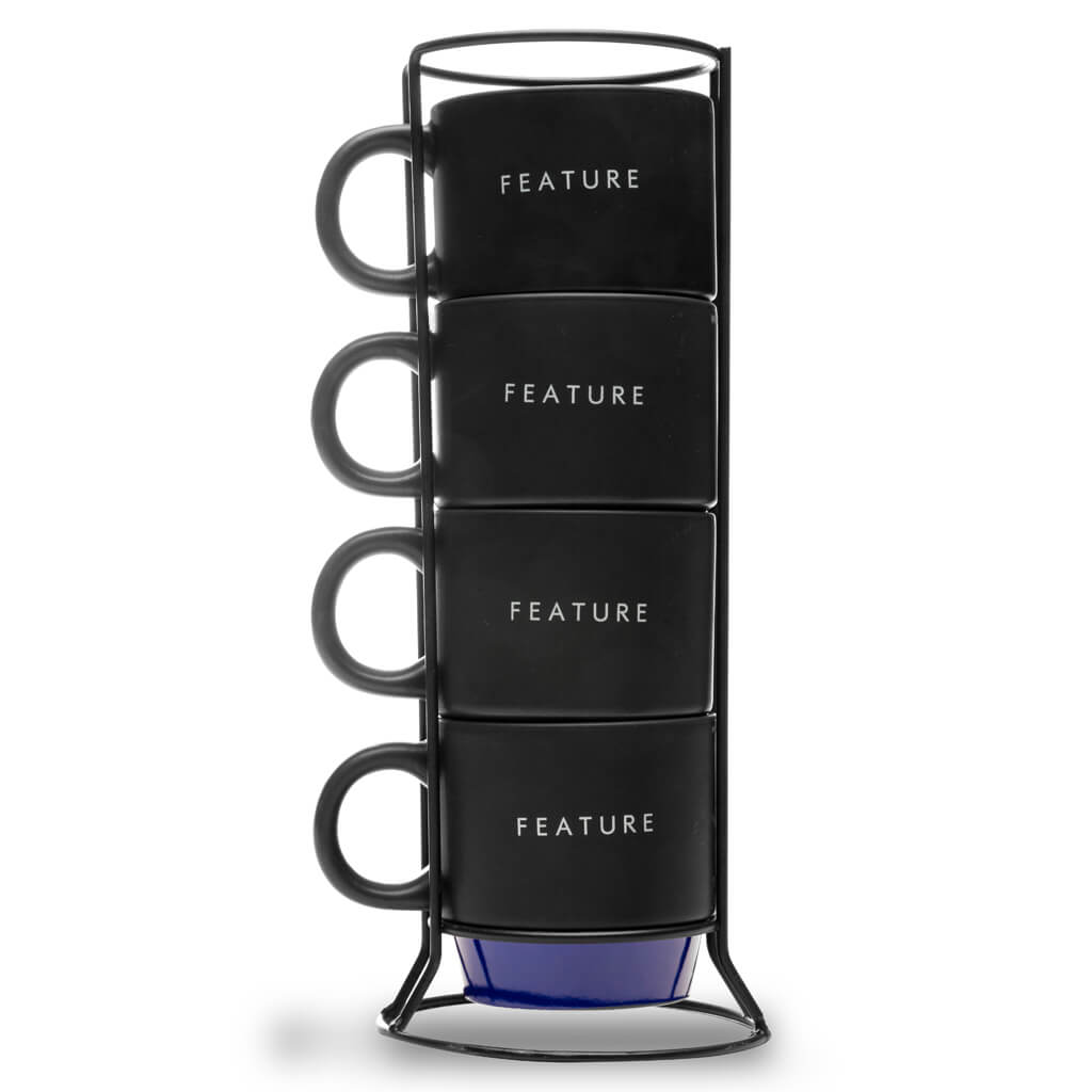 Stackable Mugs - Black – Feature