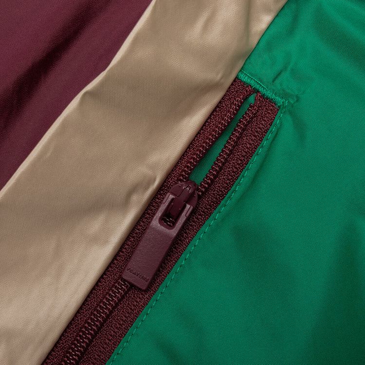 Track Jacket - Camel/Maroon/Green – Feature