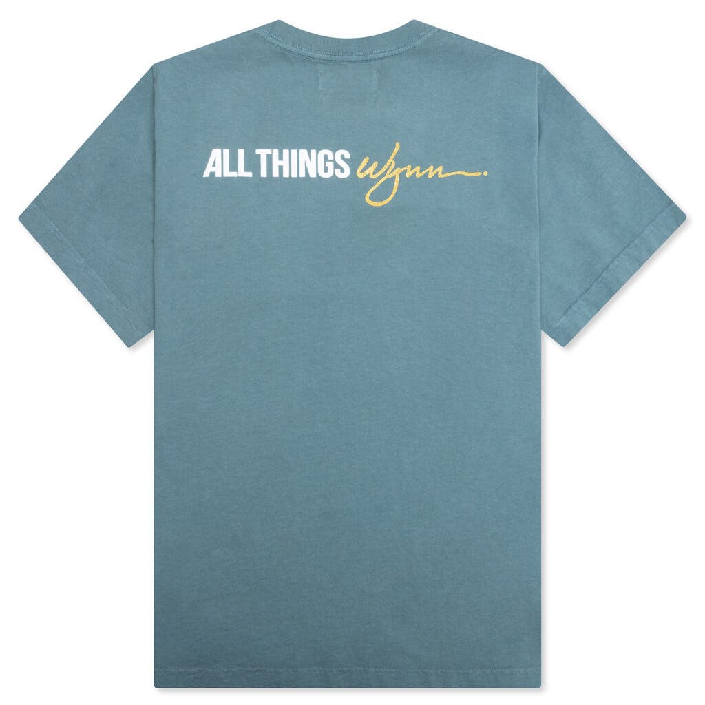 Wynn Logo Lock Up Tee - Goblin Blue – Feature