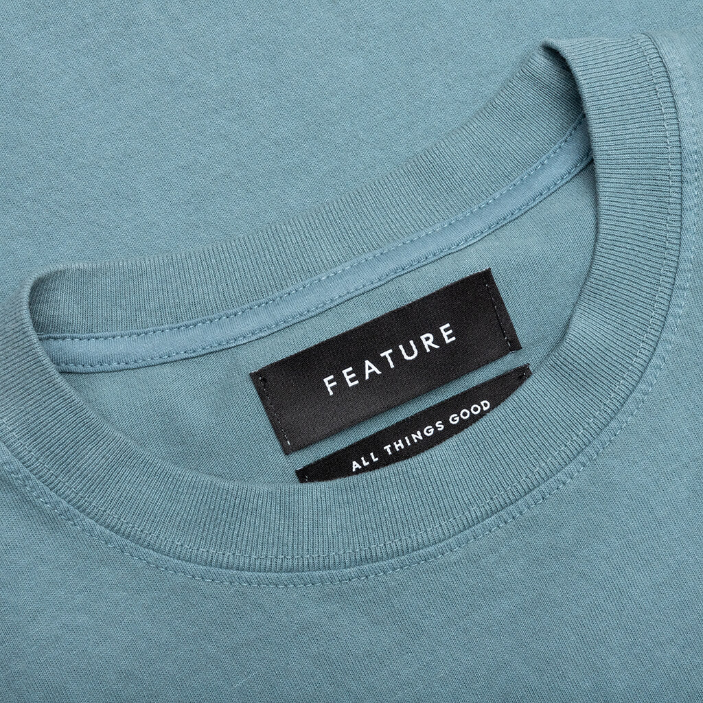 Wynn Logo Lock Up Tee - Goblin Blue – Feature