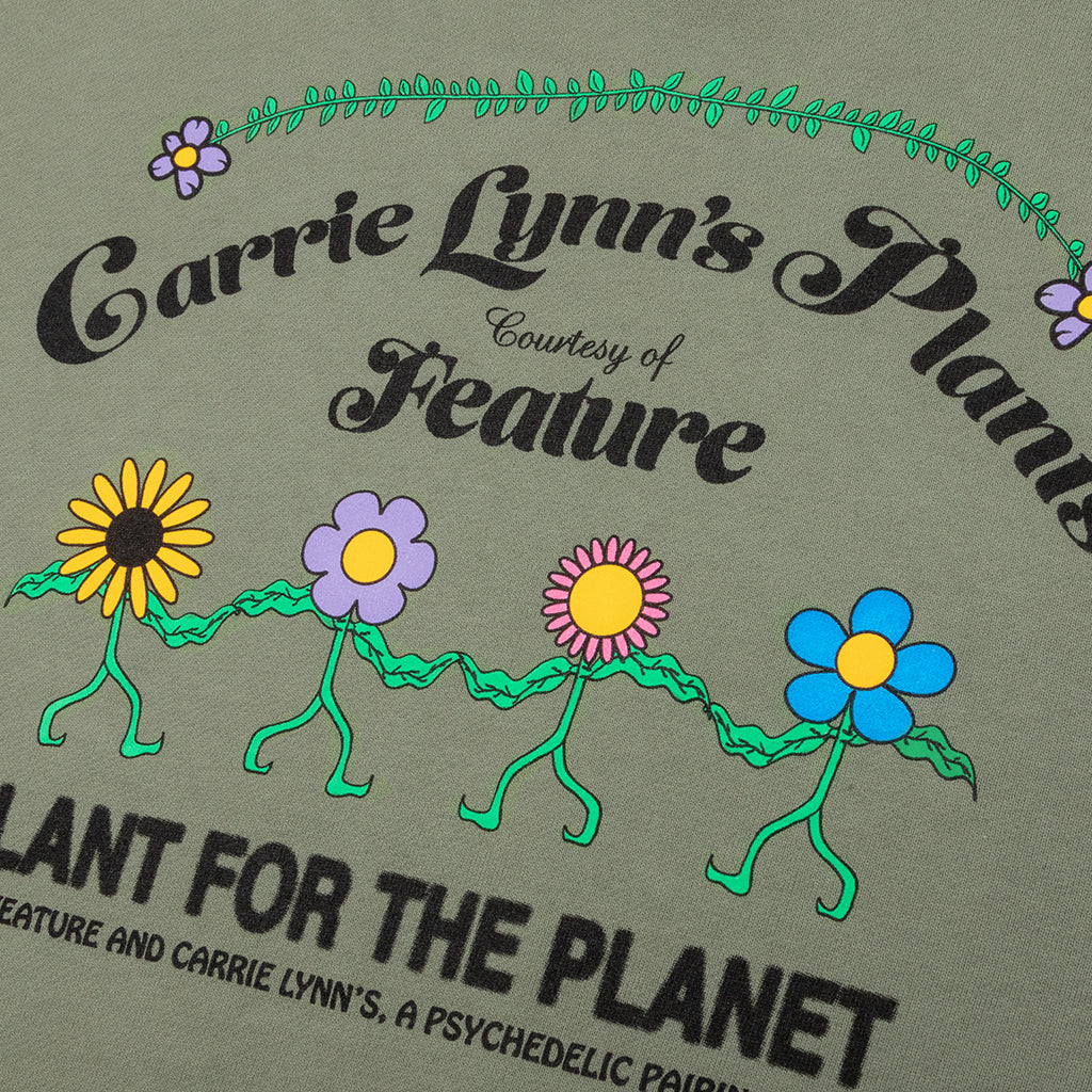 Feature x Carrie Lynn's Plants Plantship Hoodie - Oil Green