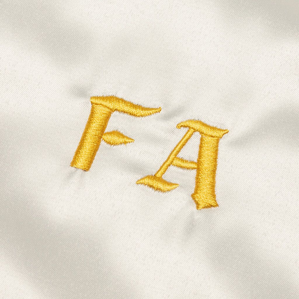 Angel Burn ベースボール ジャケット - シルバー – Feature