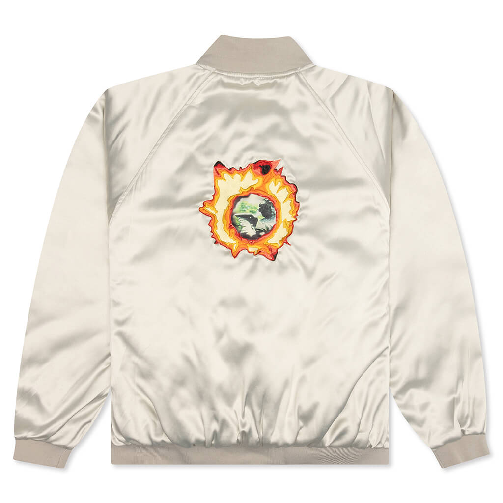 Angel Burn Baseball Jacket - Silver – Feature