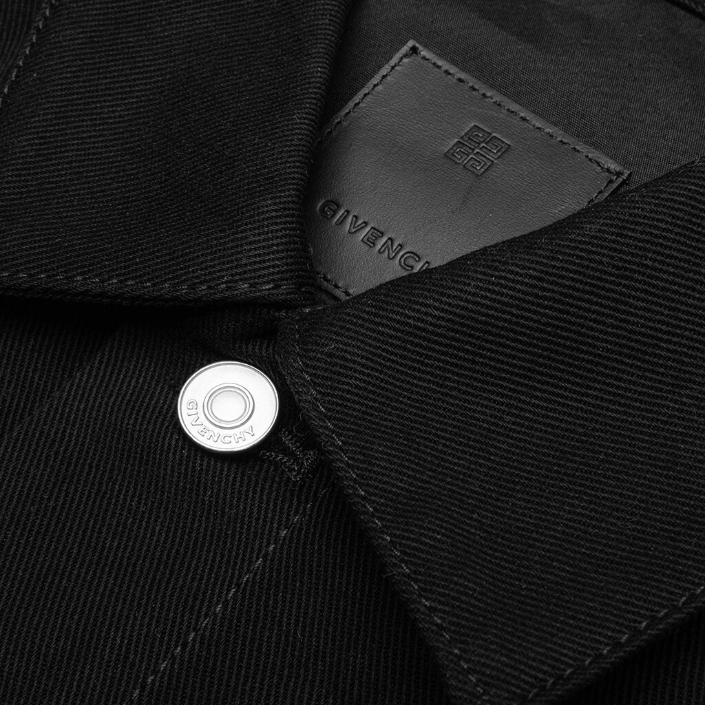 Classic Fit 4G Zip & Rivet Denim Jacket - Black – Feature
