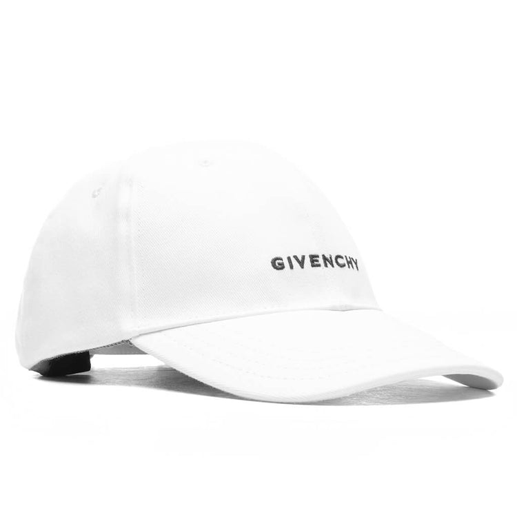 Curved Cap With Embroidered Logo - White – Feature