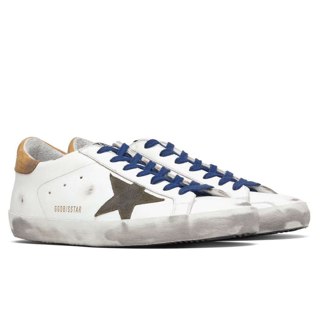 Super-Star Sneakers - White/Drill Green/Brown – Feature