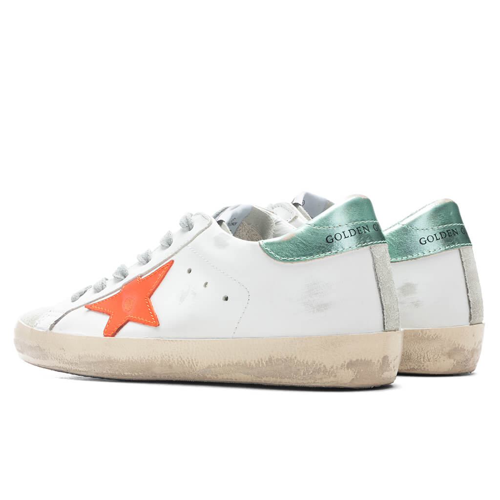 Women's Super-Star Sneakers - White/Orange/Pastel Green – Feature