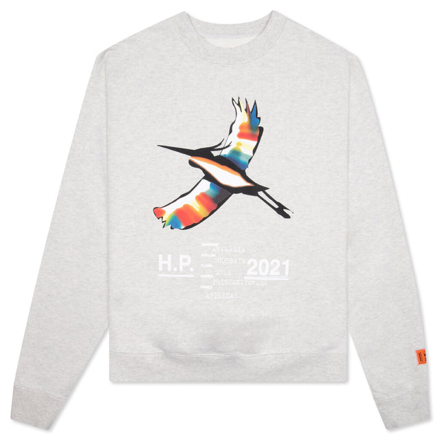 Heron Rainbow Crewneck - Grey Melange – Feature