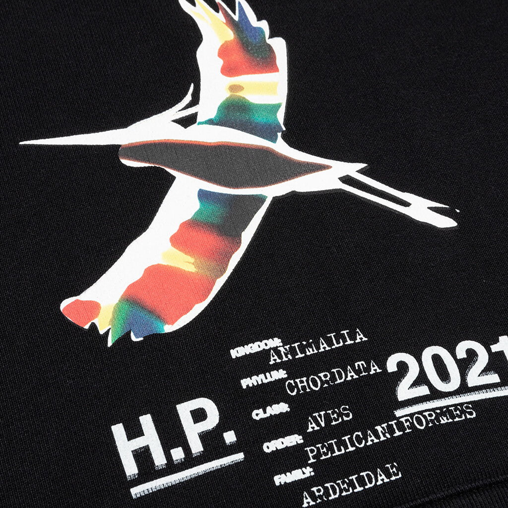 Heron Rainbow Hoodie - Black/White – Feature